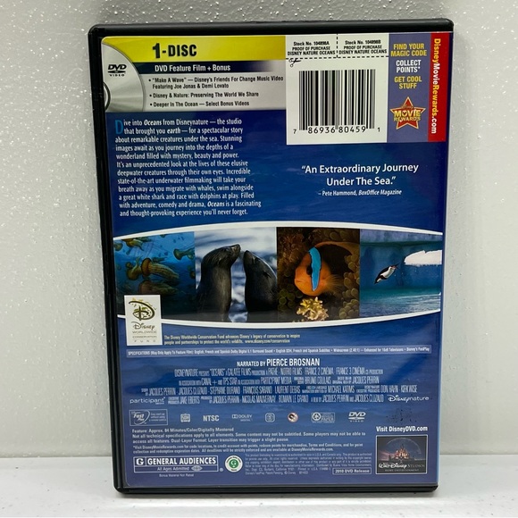 Disney | Other | Disneynature Oceans Dvd Pierce Brosnan Jacques Cluzaud ...